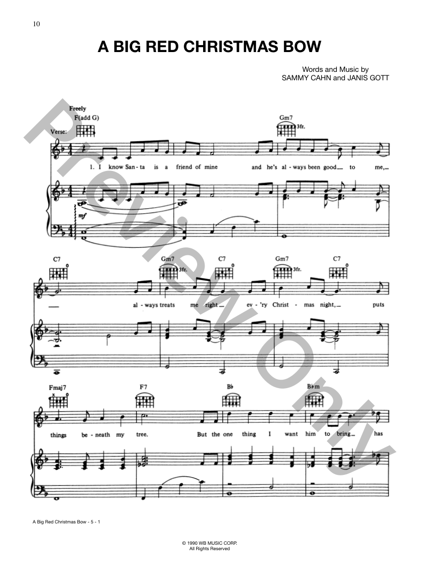 Big Red Christmas P/V/G Sheet Music | J.W. Pepper
