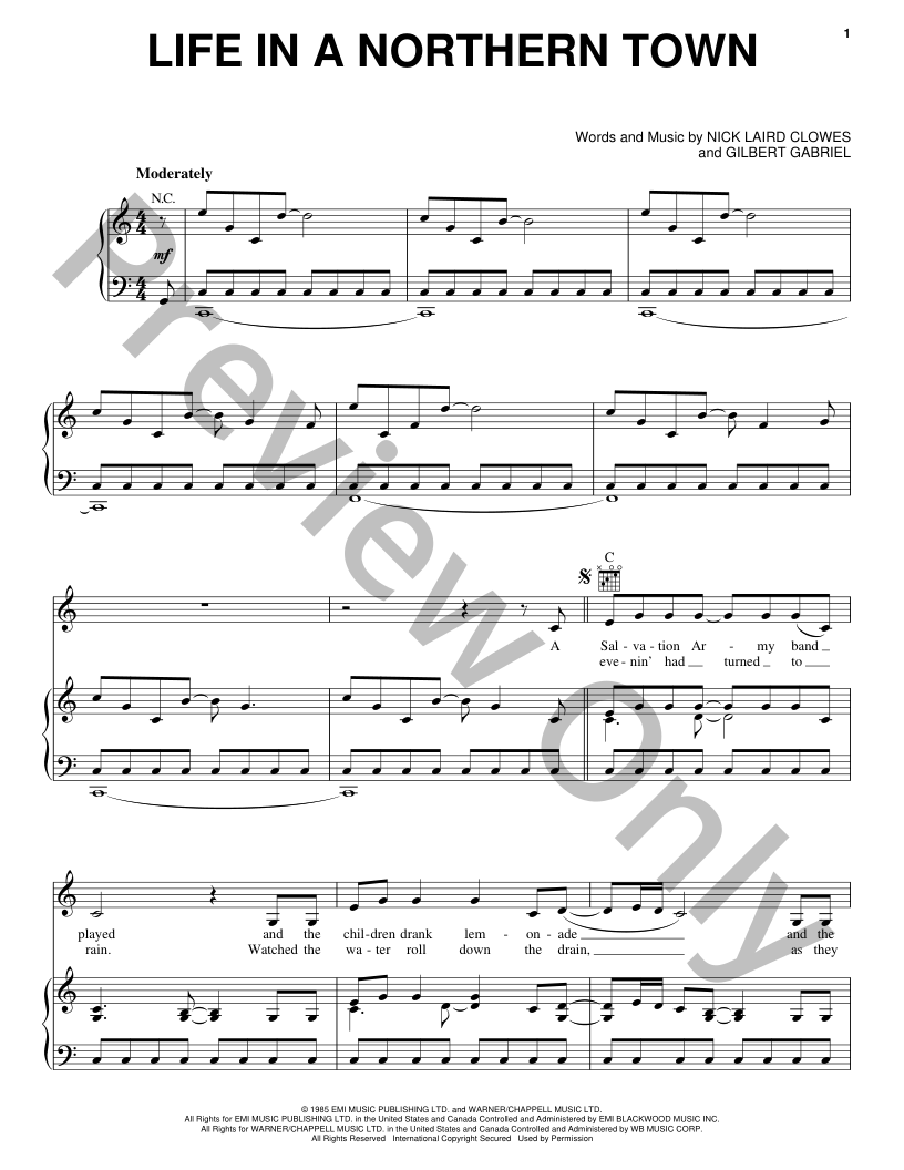 Life in a Northern Town P/V/G Sheet Music | J.W. Pepper