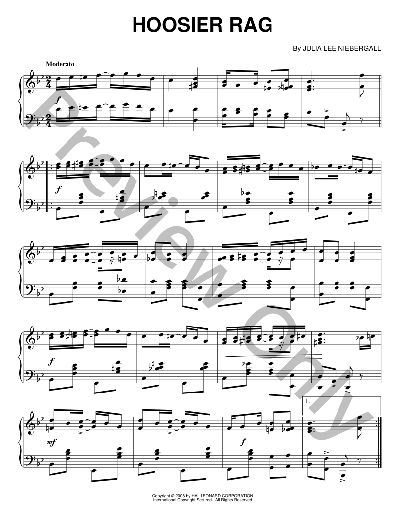 Hoosier Rag | J.W. Pepper