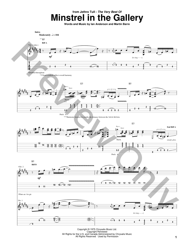 Minstrel in the Gallery | J.W. Pepper