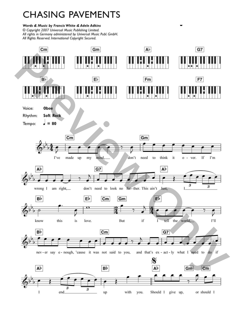 Chasing Pavements | J.W. Pepper