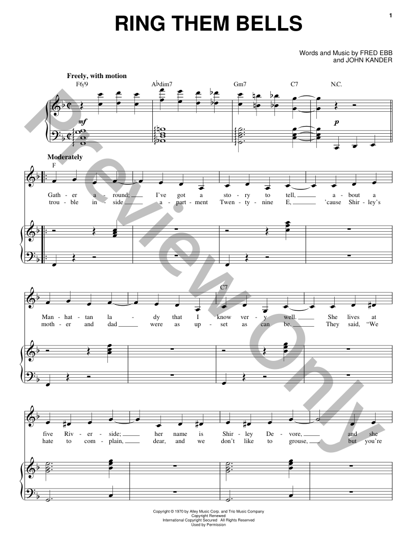 Ring Them Bells P/V/G Sheet Music | J.W. Pepper