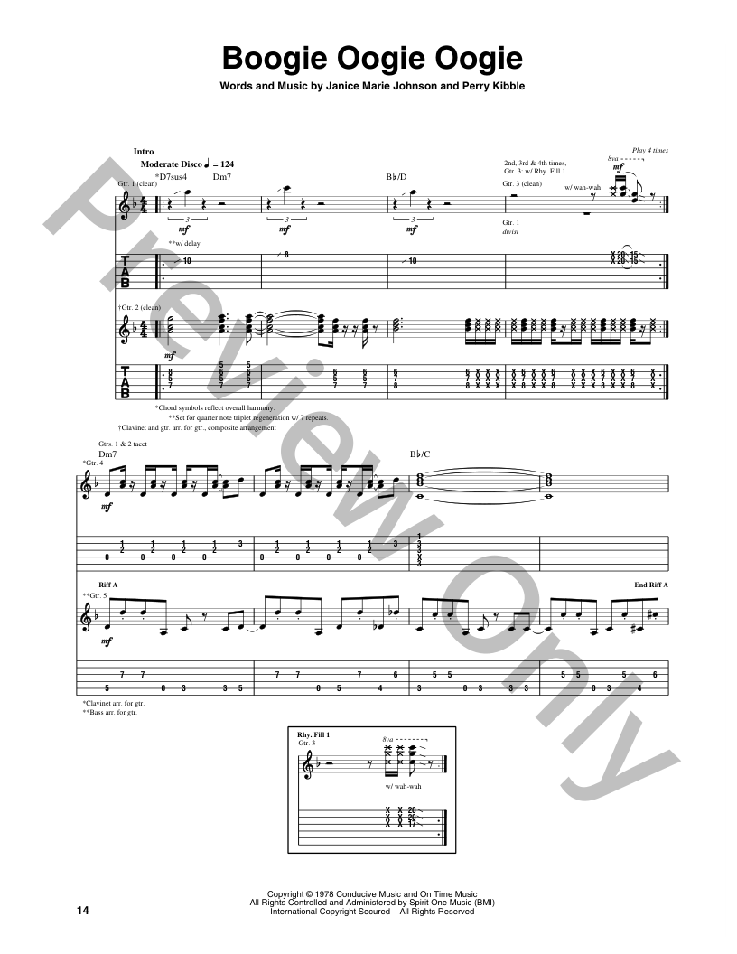 Boogie Oogie Oogie | J.W. Pepper