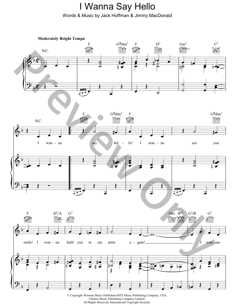 I Wanna Say Hello | J.W. Pepper