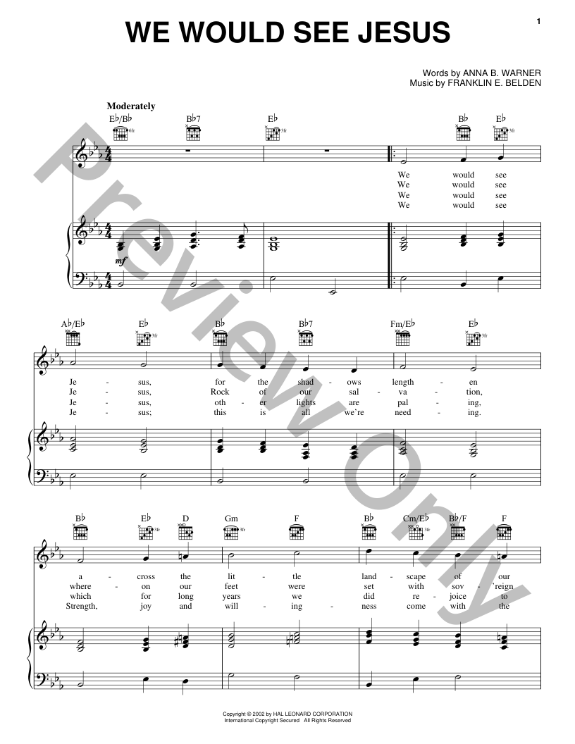 We Would See Jesus | J.W. Pepper