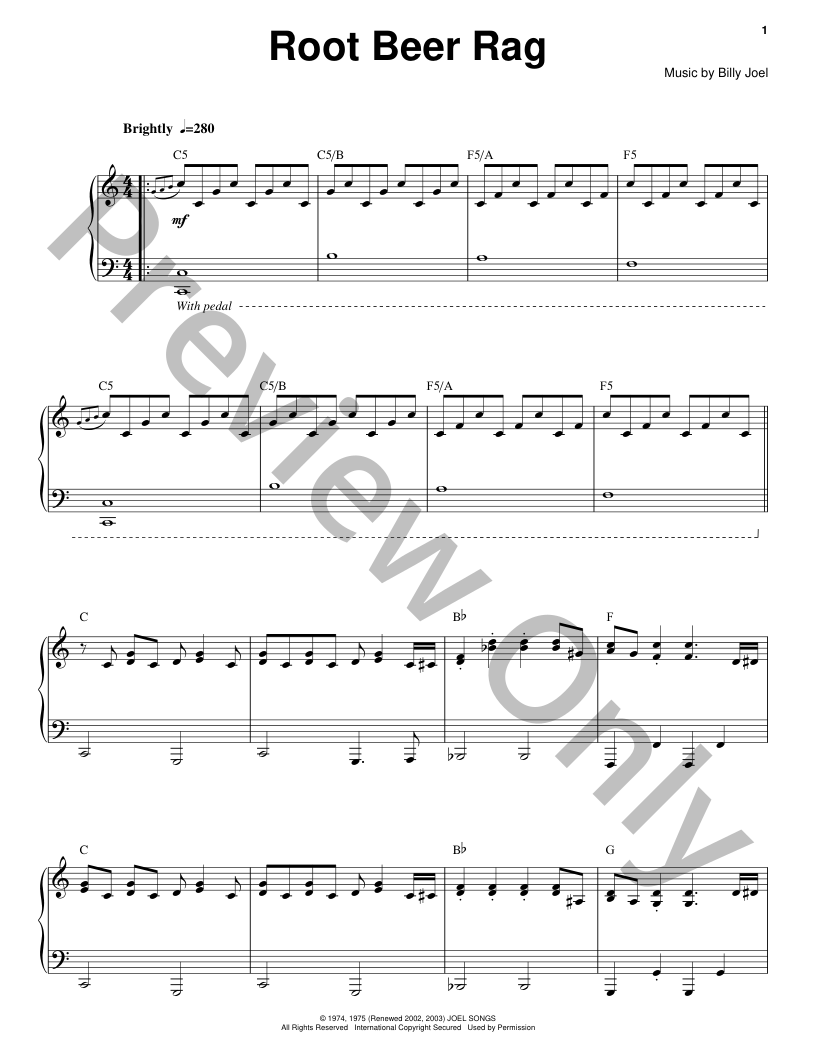 Root Beer Rag Sheet Music | J.W. Pepper