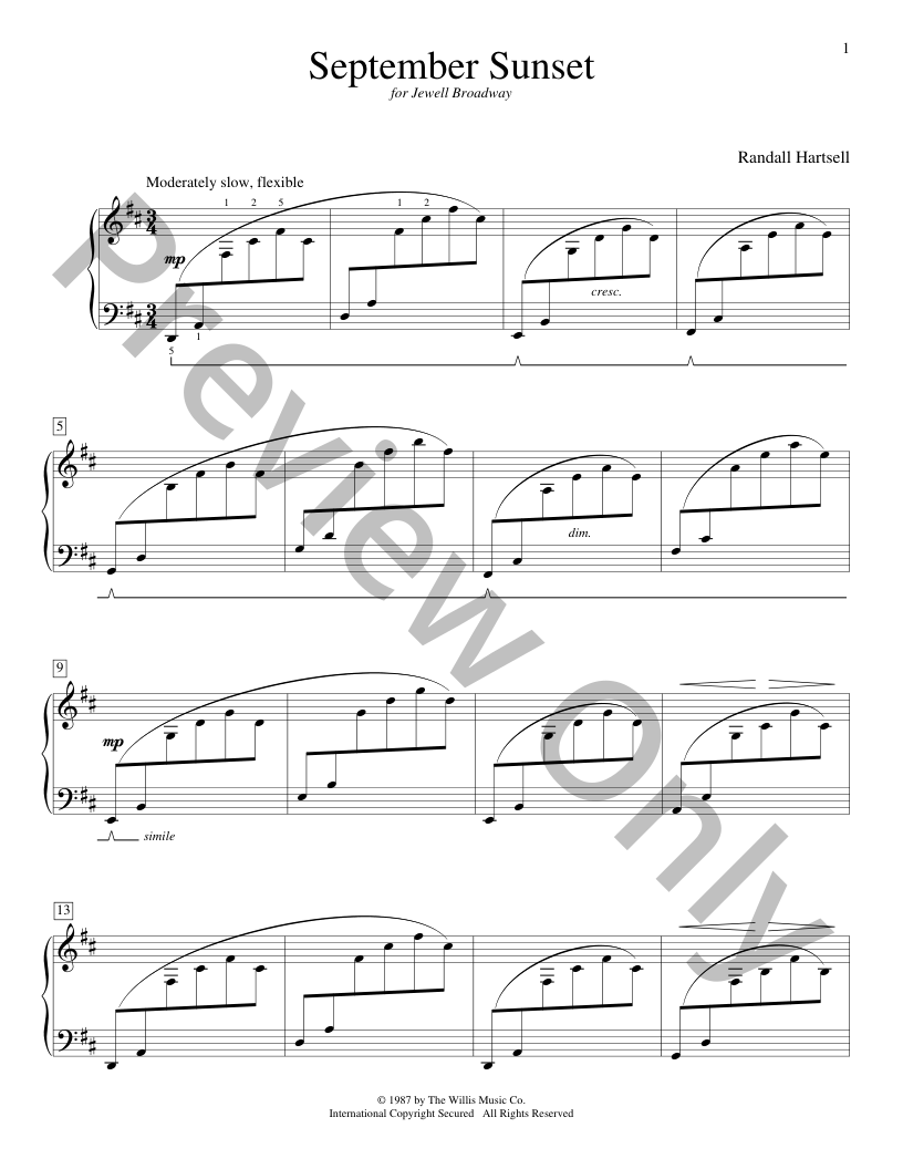 September Sunset | J.W. Pepper