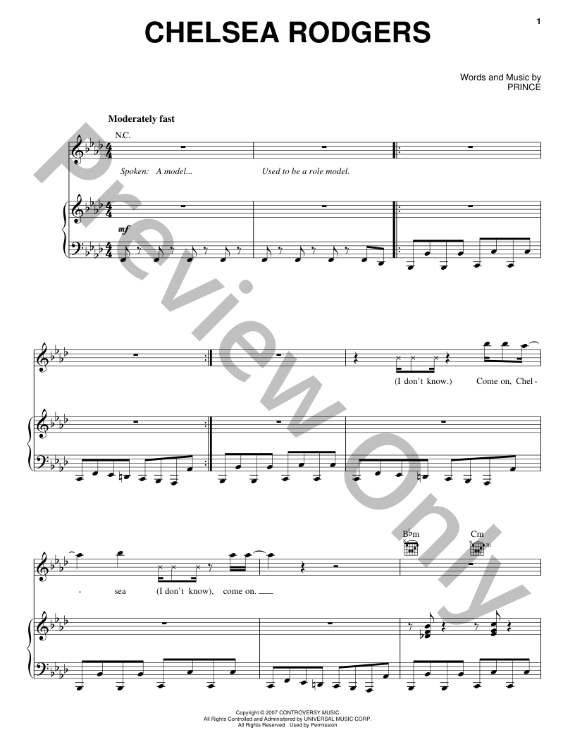 Chelsea Rodgers P/V/G Sheet Music | J.W. Pepper