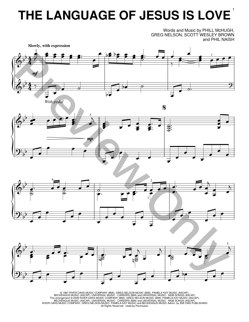 Language of Jesus Is Love | J.W. Pepper