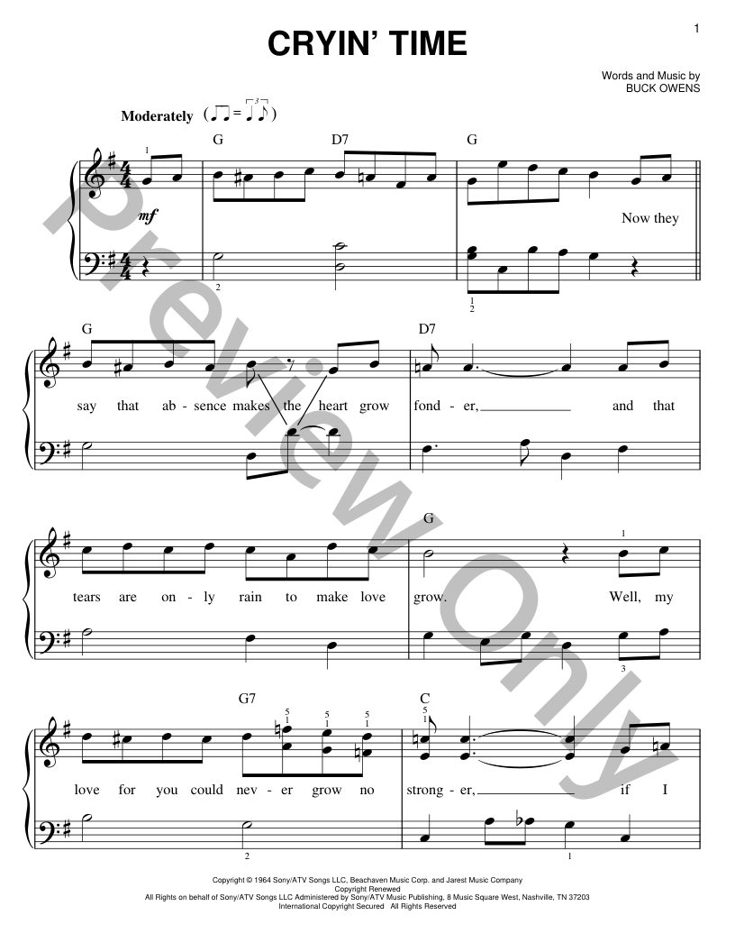 Crying Time | J.W. Pepper