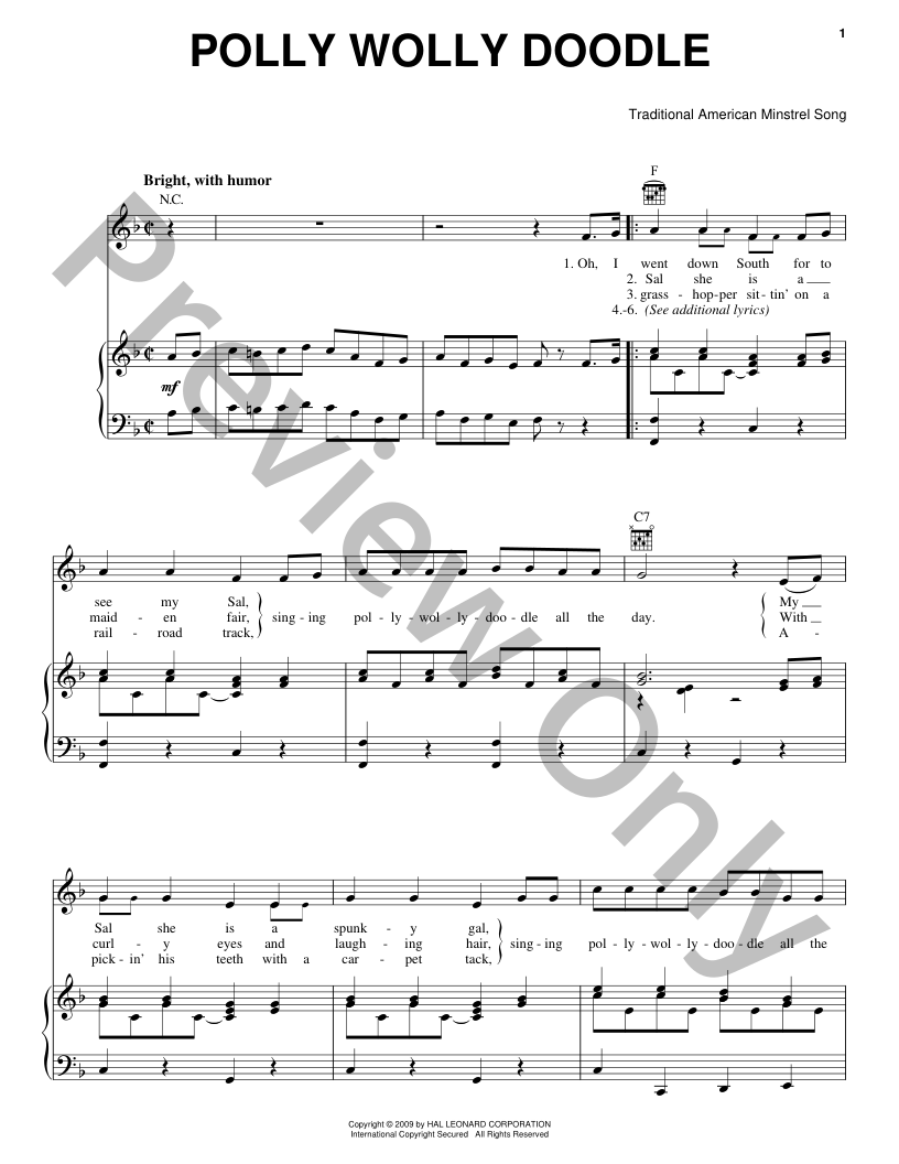 Polly Wolly Doodle | J.W. Pepper