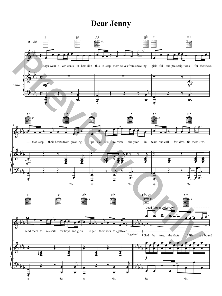 Dear Jenny | J.W. Pepper