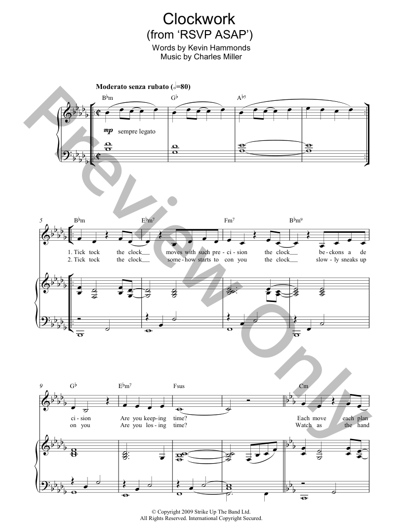 Clockwork Easy Piano Sheet Music | J.W. Pepper