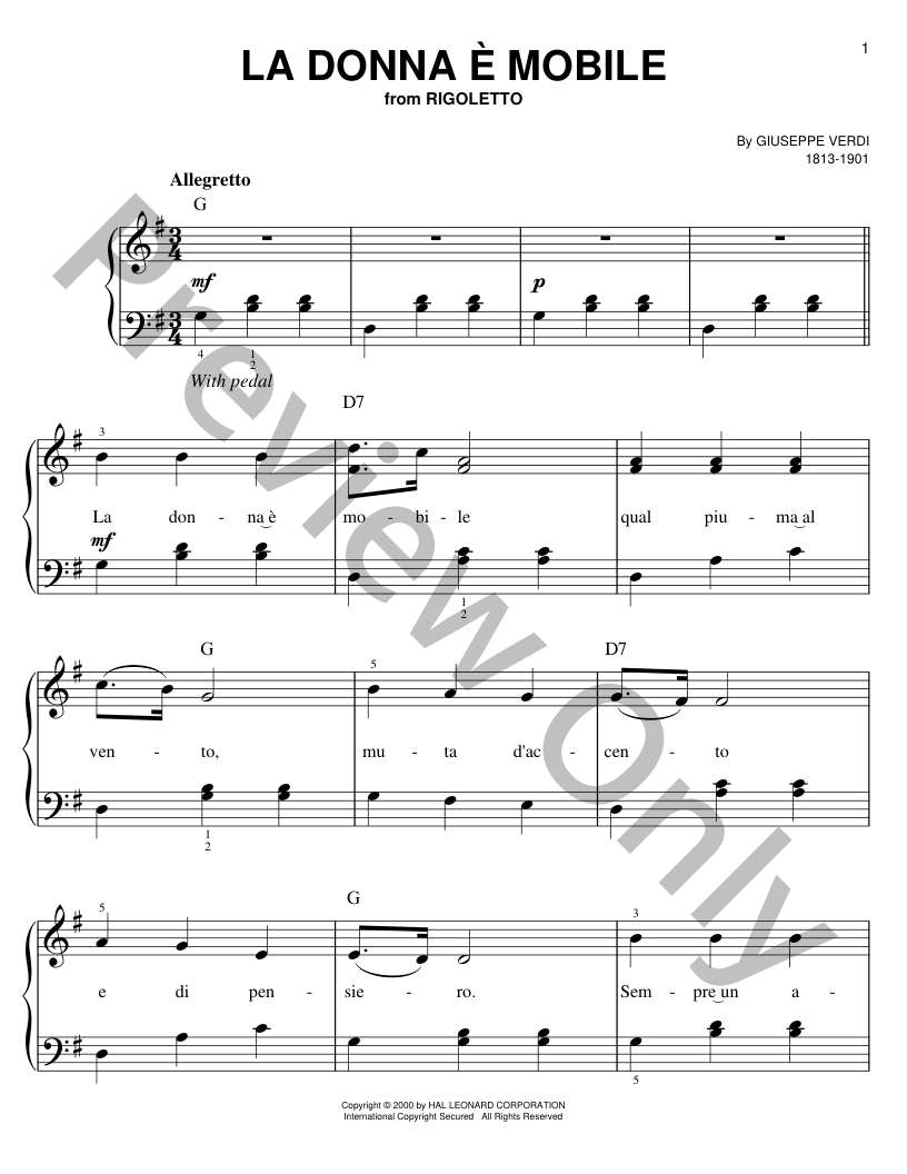 La Donna E Mobile | J.W. Pepper