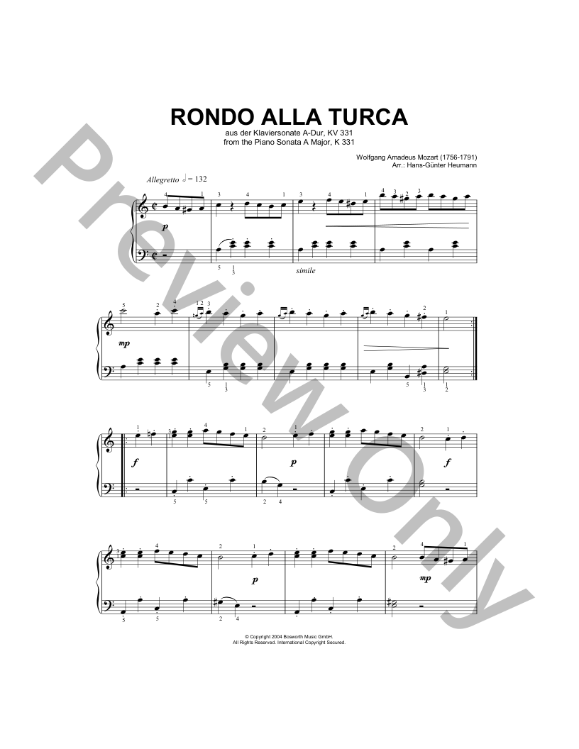 Rondo Alla Turca | J.W. Pepper