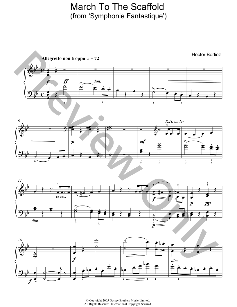 March to the Scaffold Piano Sheet Music | J.W. Pepper