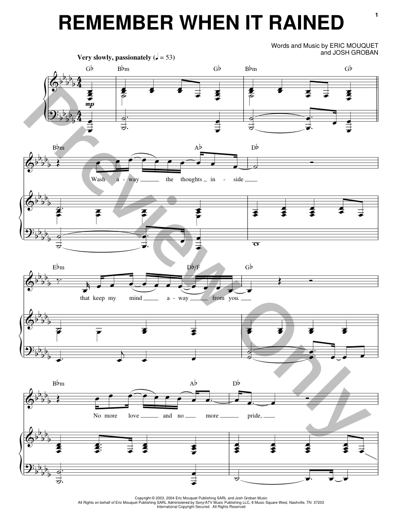 Remember When It Rained | J.W. Pepper