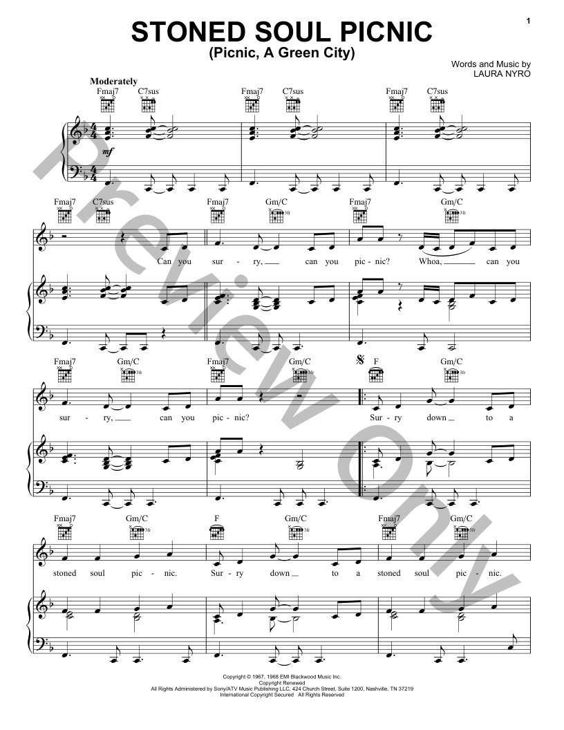 Stoned Soul Picnic P/V/G Sheet Music | J.W. Pepper