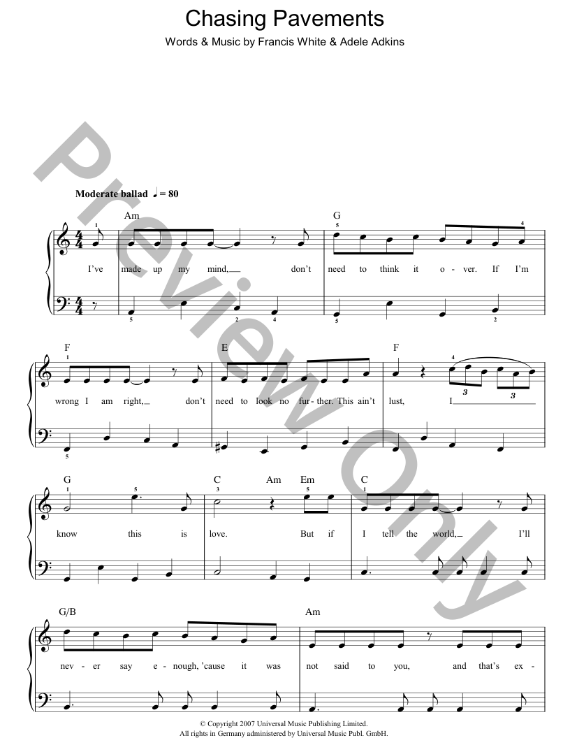 Chasing Pavements | J.W. Pepper