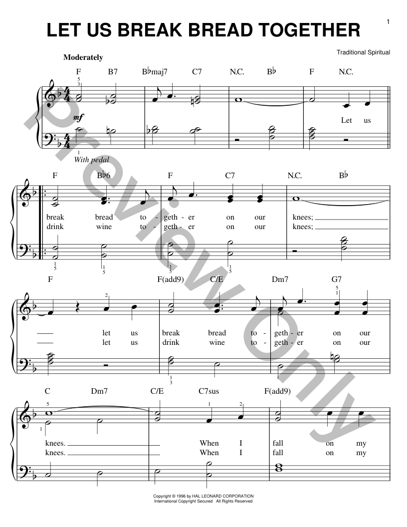 Let Us Break Bread Together | J.W. Pepper