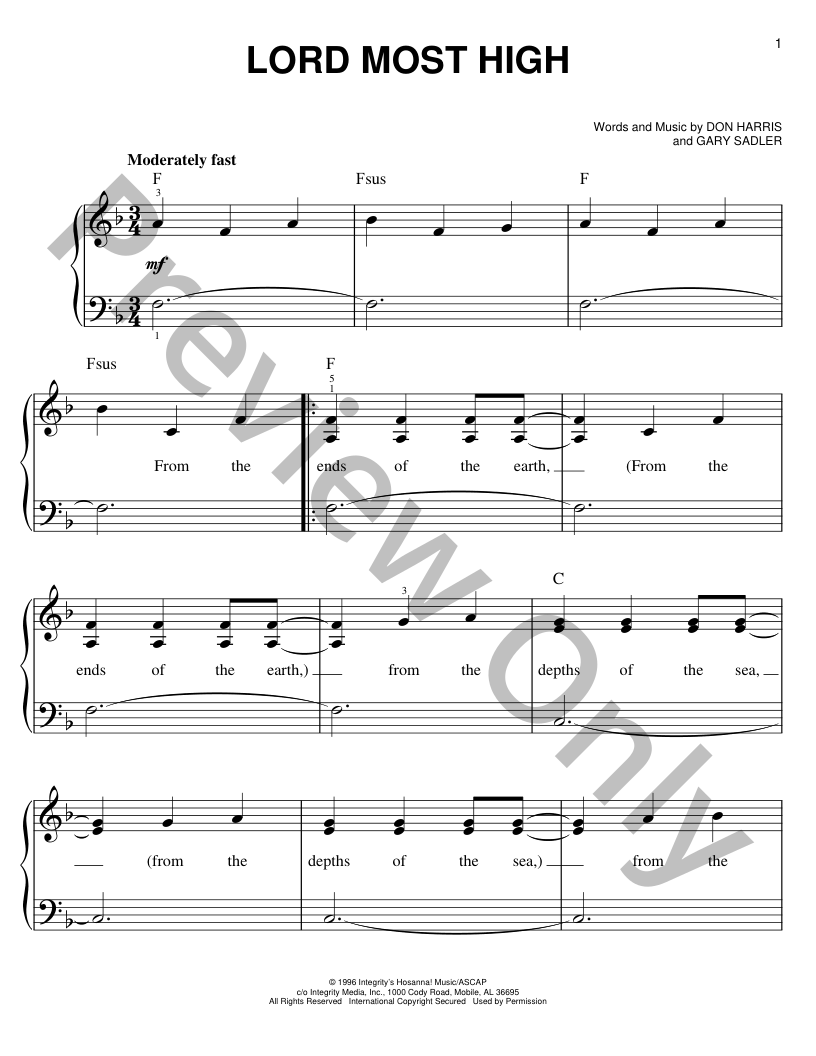 Lord Most High | J.W. Pepper