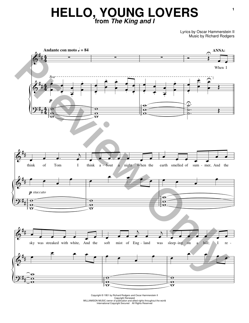 Hello Young Lovers | J.W. Pepper