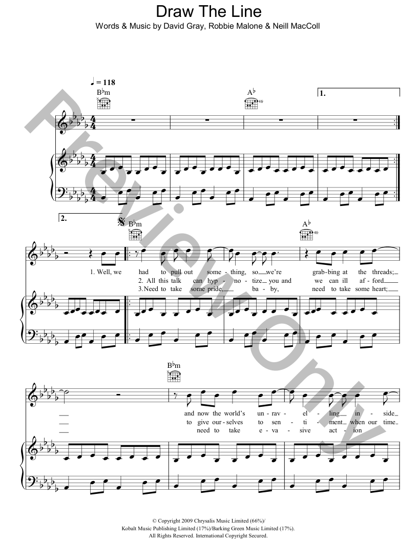 Draw the Line P/V/G Sheet Music | J.W. Pepper