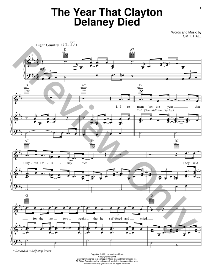 Year that Clayton Delaney Died | J.W. Pepper