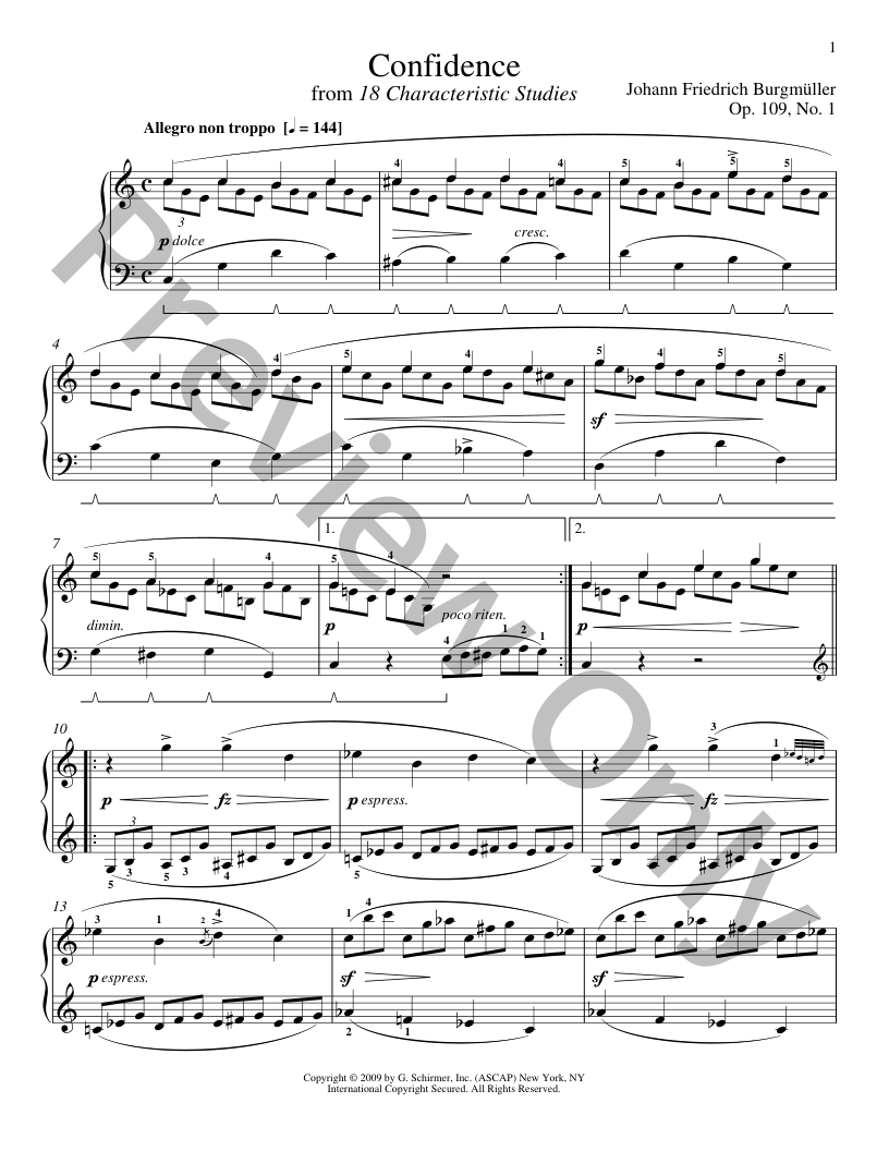 Confidence Piano Sheet Music | J.W. Pepper