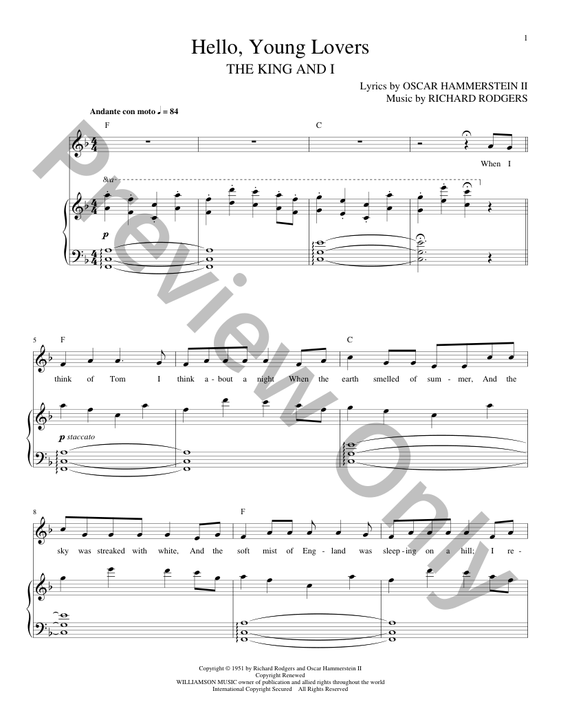 Hello Young Lovers | J.W. Pepper