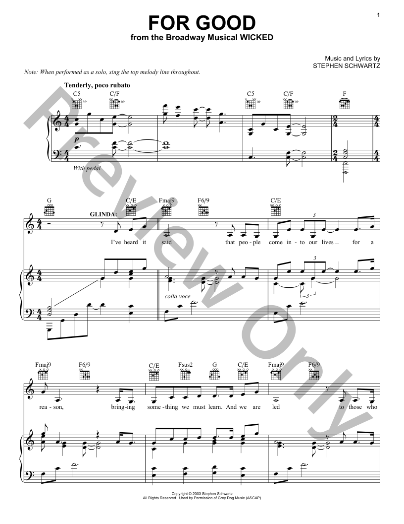 For Good | J.W. Pepper