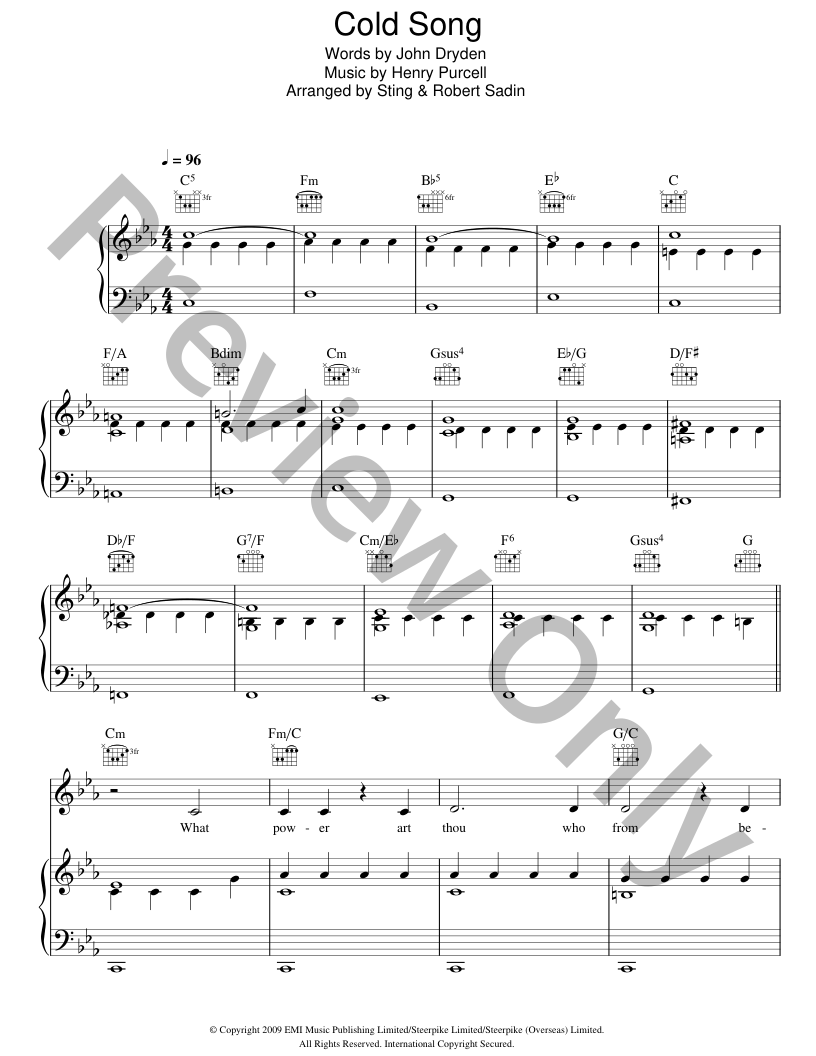 Cold Song | J.W. Pepper