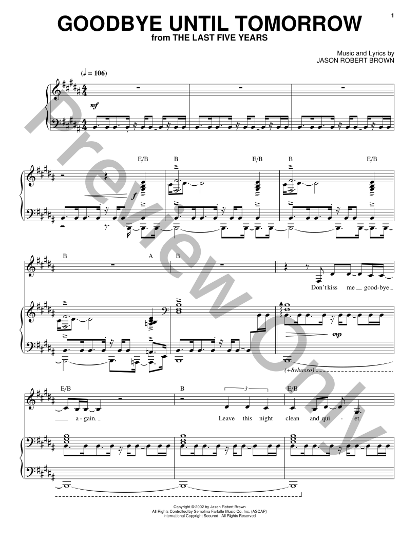 Goodbye until Tomorrow | J.W. Pepper