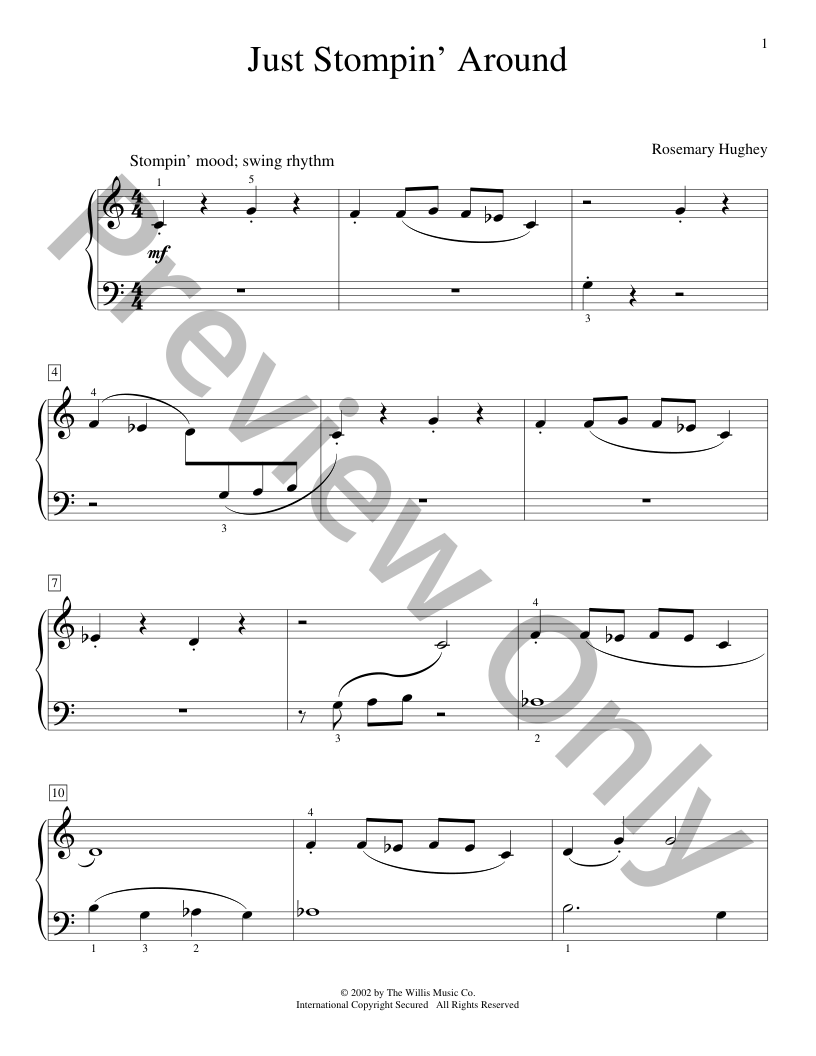JUST STOMPING AROUND EPRINT Piano Sheet Music | J.W. Pepper
