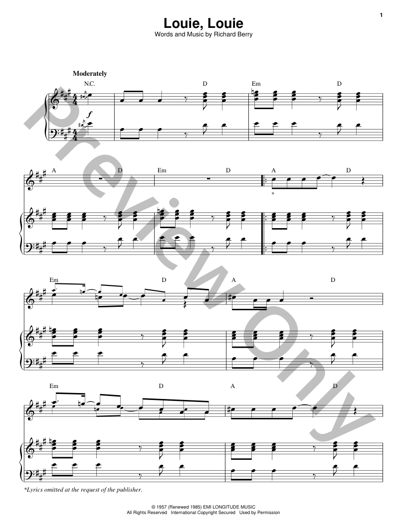 Louie Louie | J.W. Pepper