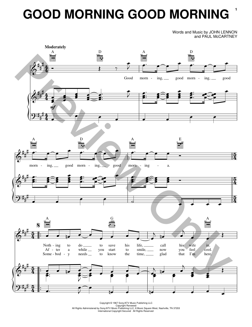 Good Morning Good Morning | J.W. Pepper