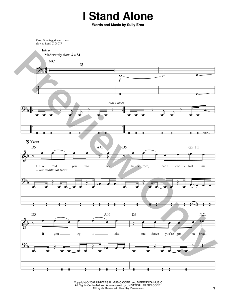 I Stand Alone Guitar/Fretted Sheet Music | J.W. Pepper