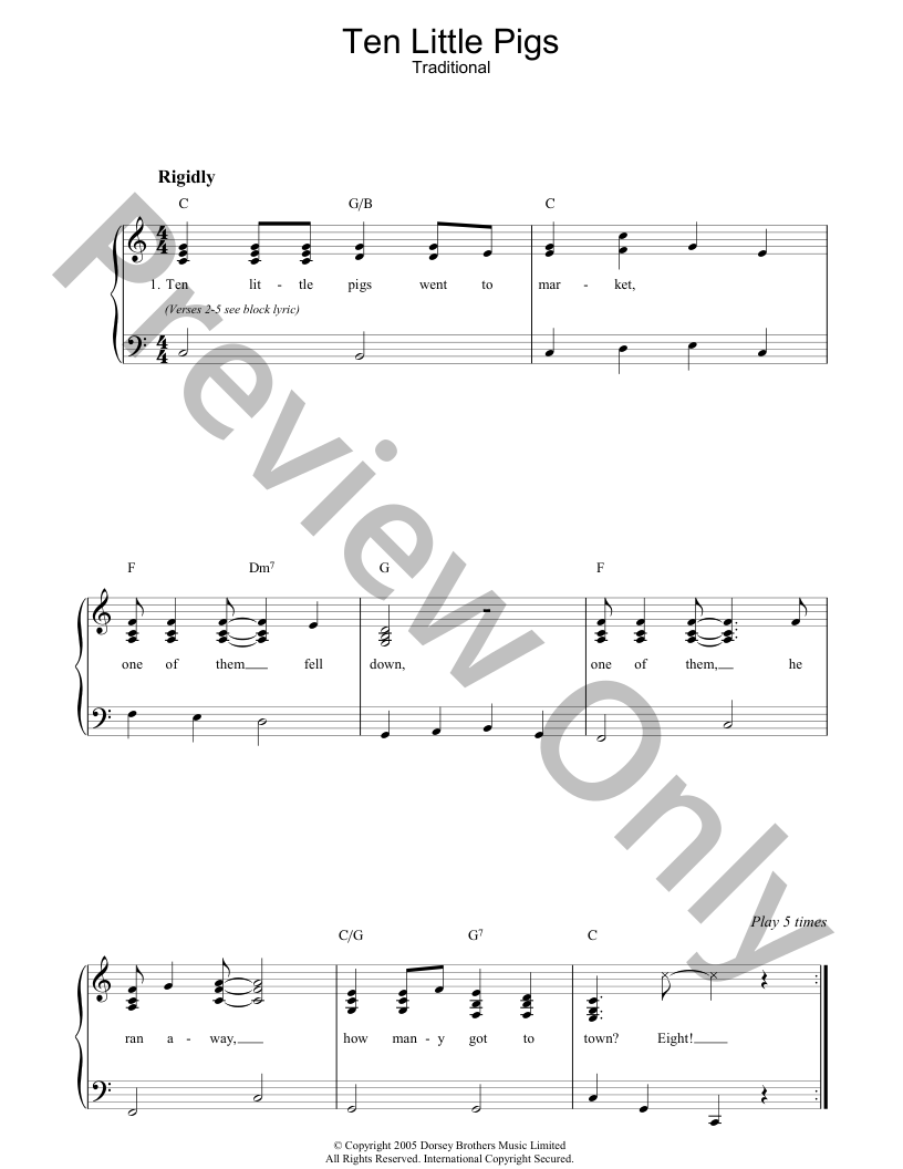 Ten Little Pigs | J.W. Pepper