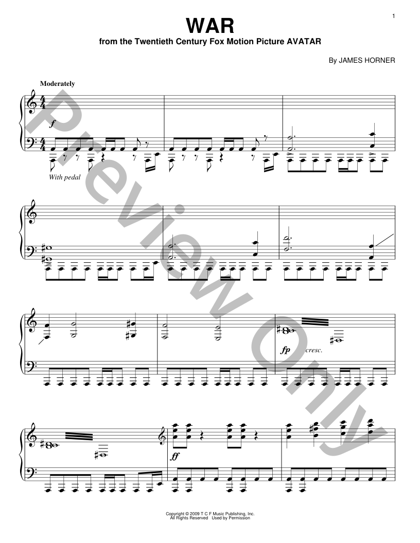 War Piano Sheet Music | J.W. Pepper