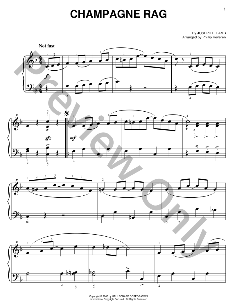 Champagne Rag | J.W. Pepper