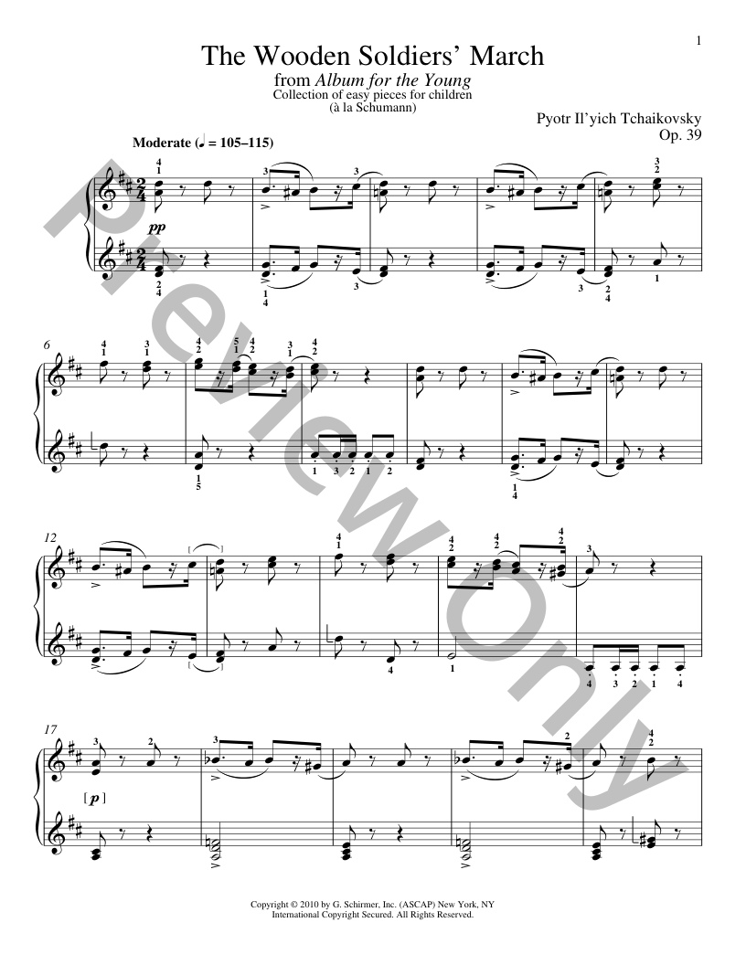 Wooden Soldiers March Piano Sheet Music | J.W. Pepper