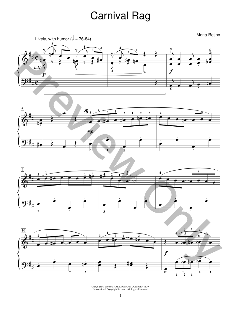 Carnival Rag | J.W. Pepper