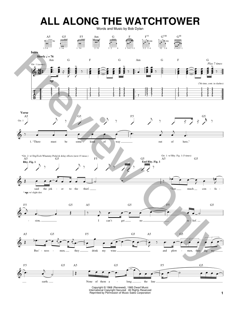 All along the Watchtower | J.W. Pepper