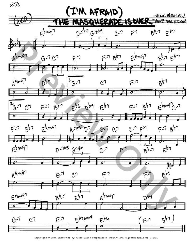 I'm Afraid the Masquerade Is | J.W. Pepper