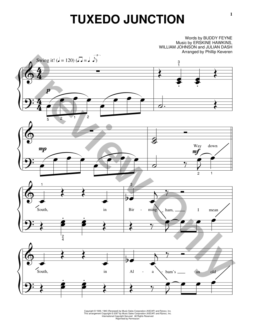 Tuxedo Junction Piano Sheet Music | J.W. Pepper