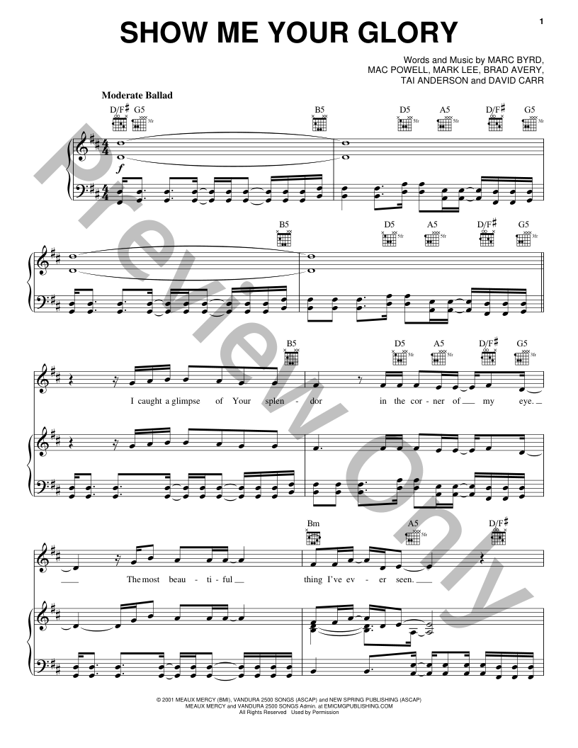 Show Me Your Glory | J.W. Pepper