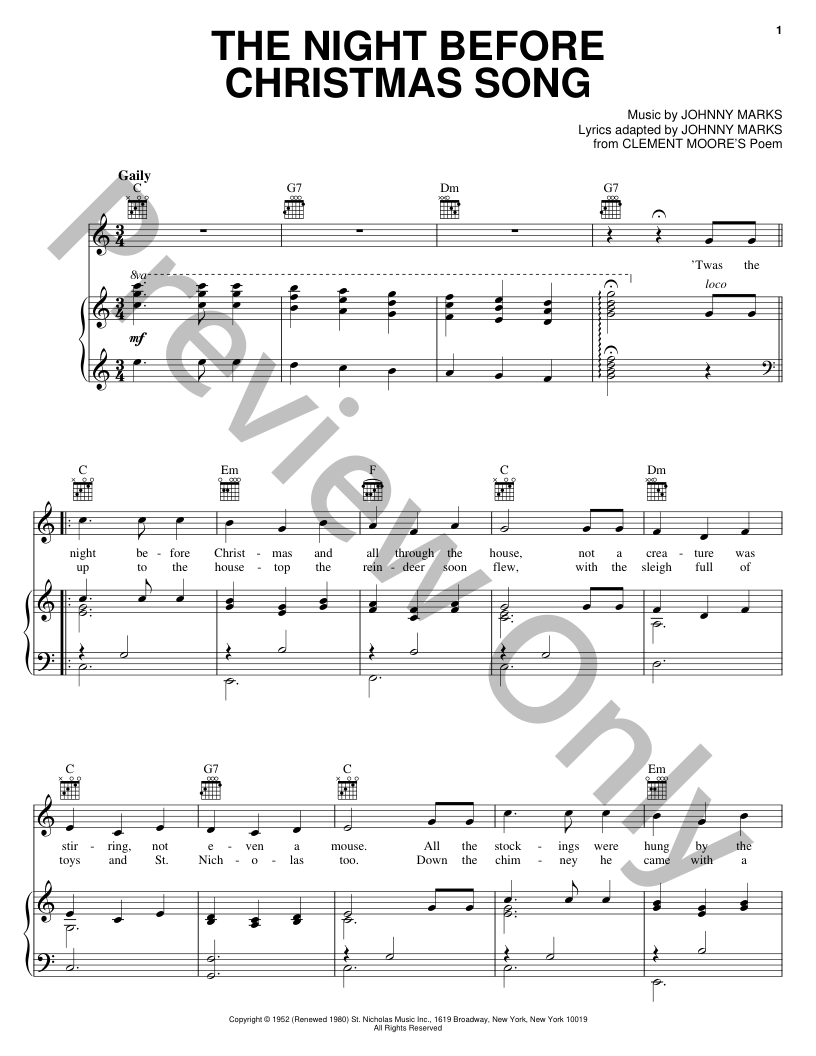 The Night before Christmas Song | J.W. Pepper