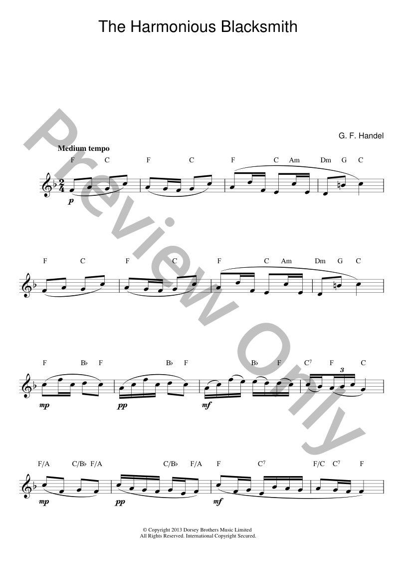 The Harmonious Blacksmith | J.W. Pepper