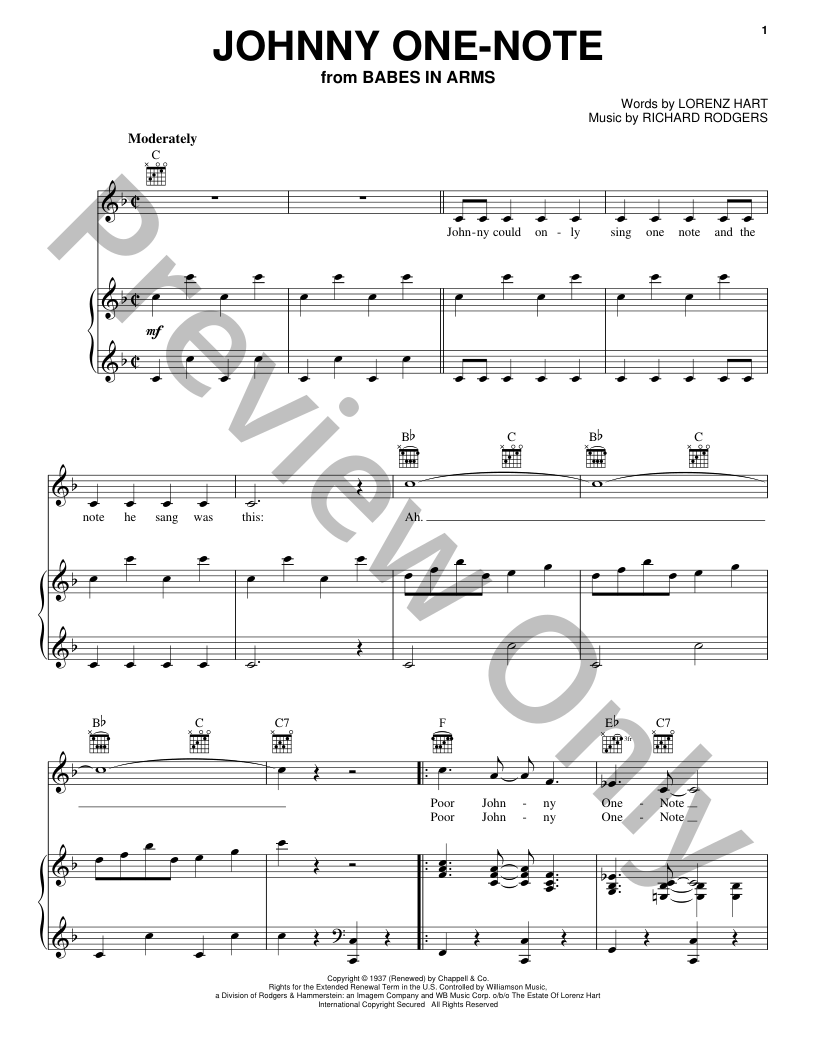 Johnny One Note | J.W. Pepper