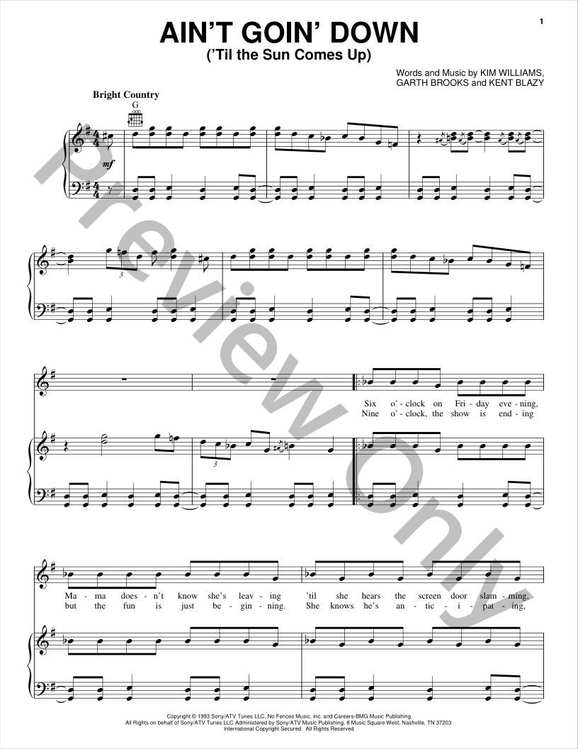 Ain't Goin' down ('til the Sun Comes Up) | J.W. Pepper